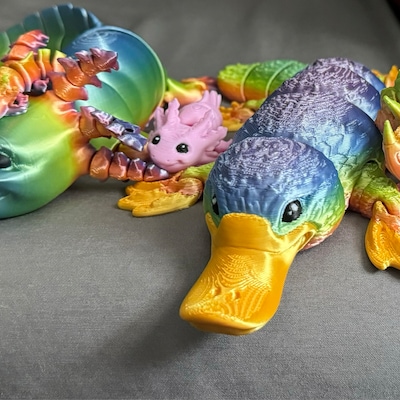 Platypus Large Articulated 3D Printed Figure Posable Desktop Companion ...