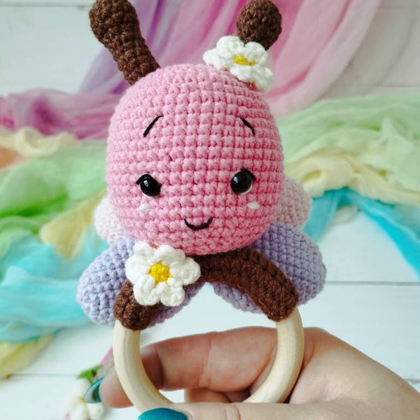 Crochet Baby Rattle Pattern, Crochet Butterfly Patterns English/spanish ...