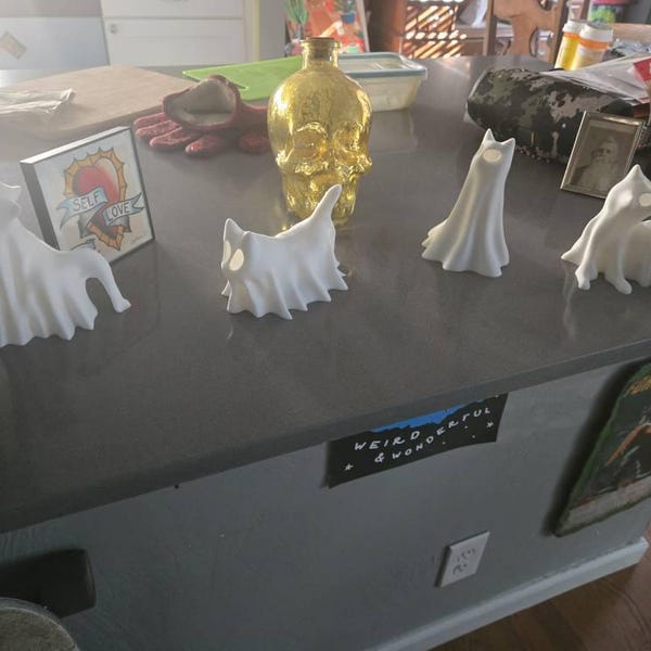Ghost Cats With LED Tea Lights - Halloween Home Decor - Gifts for Cat ...