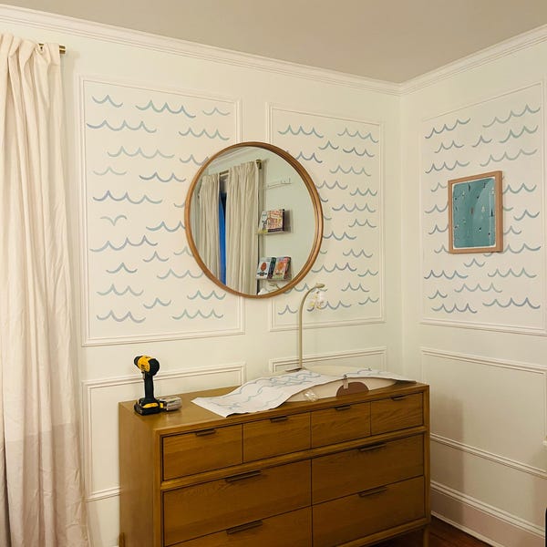 Wave Wall Decals - Removable, Reusable Wall Stickers - Watercolor Beach ...