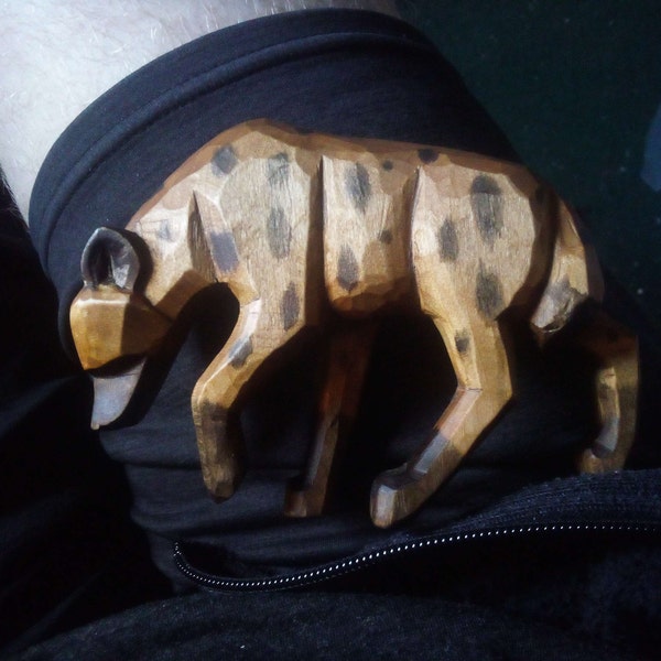 Hand Carved Lying Down Wolf - Etsy