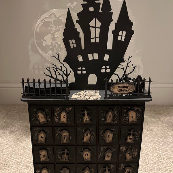 Personalized Halloween Countdown Advent Calendar Wooden Light up Zombie ...