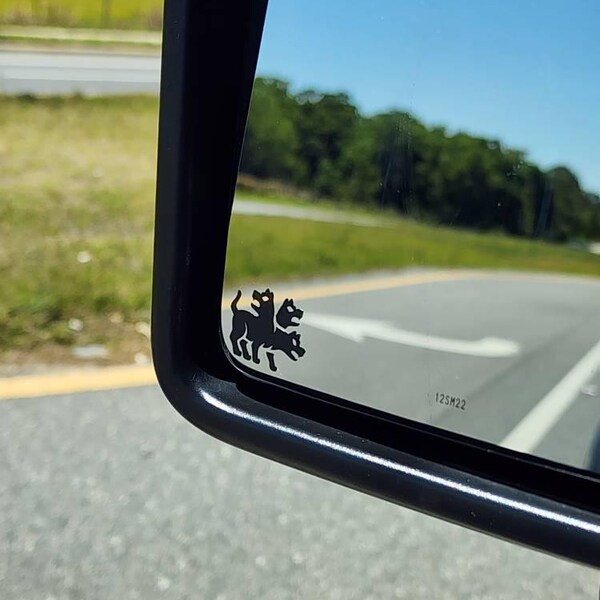 Wolf Decal, Mini Wolf, Howling Mountain Wolf, Rearview Mirror Decal ...