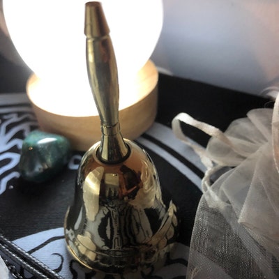 3 Brass Hand Bell Wiccan Pagan Witchcraft Altar Supply - Etsy