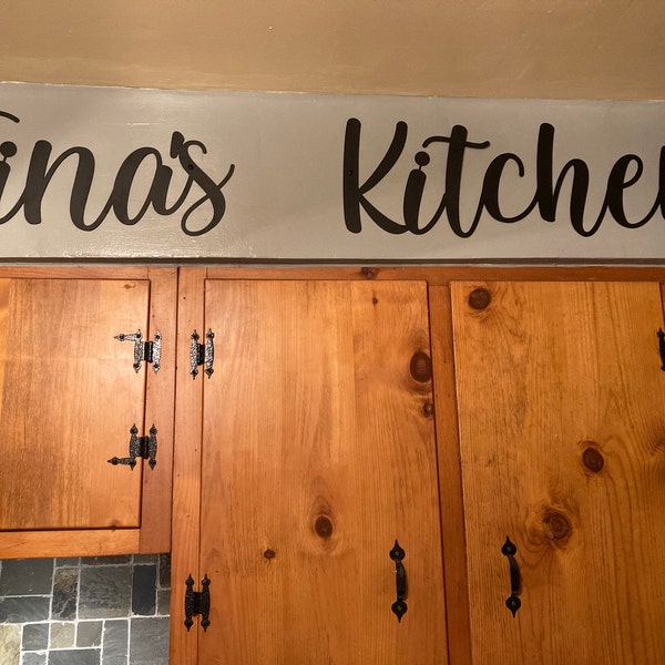 Custom Metal Name Sign | Kembara Cursive Script | Nursery Wall Decor ...