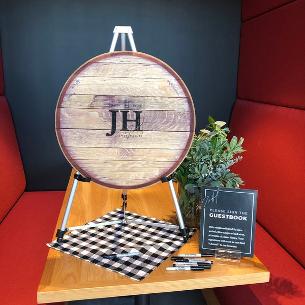 Wedding Decor Gift or Alterative Guest Book - Reclaimed Bourbon Whiskey ...