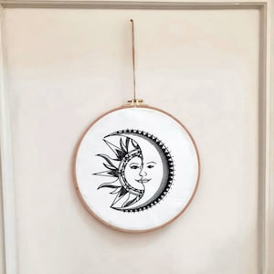 Sun Moon Machine Embroidery Design Sun and Moon Embroidery Design Moon ...