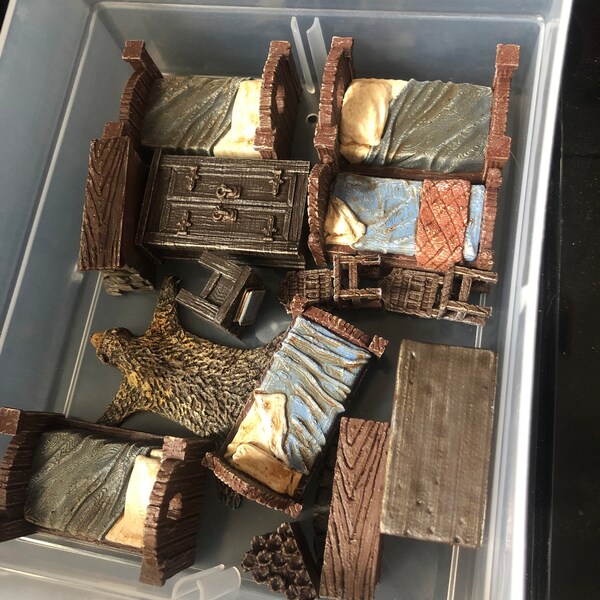 RPG Household Furniture Set - 28mm 32mm City of Tarok Wargaming Terrain ...