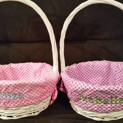 Personalized Polka Dot Easter Basket - Etsy