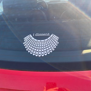 I Dissent RBG Decal - Etsy