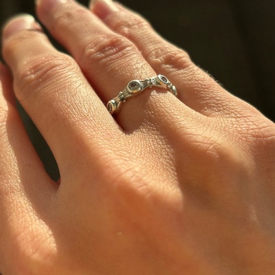 Plain NES Game Controller Ring Wedding Band Solid Sterling Silver Retro ...