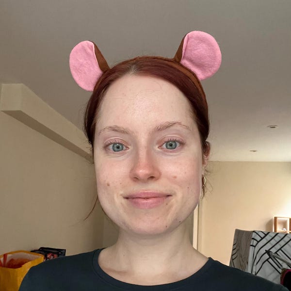 Clip on Mouse Tail Made of Pink Felt Suitable for Children and Adults ...