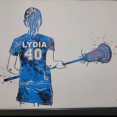 Netball Player Watercolor Print Netball Woman Female Girl Netball Gift ...