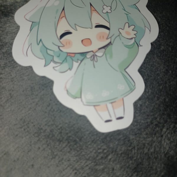 3" Winking Chibi Girl Sticker – Kawaii Anime Vinyl Decal, Cute ...