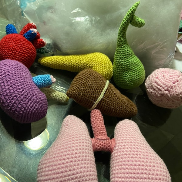 11 Crochet Organs Patterns! EBOOK PDF Amigurumi Heart Liver Kidney ...