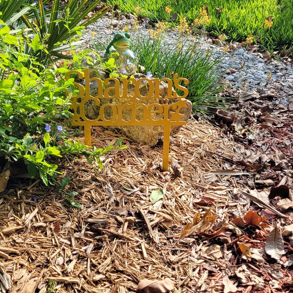 Custom Garden Sign - Plasma Cut, Steel Sign - 15" Wide by 19.5" Tall ...