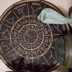 Zodiac Wheel Board // Astrology Guide // Magickal Decor - Etsy