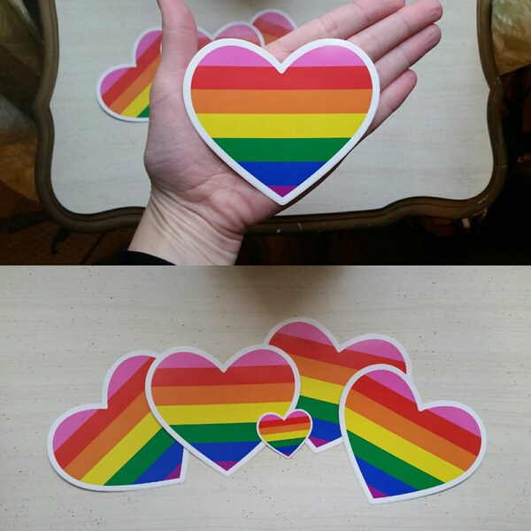 Gay Pride Rainbow Sticker | Pride, Lgbtq &equal Rights Sticker - Etsy