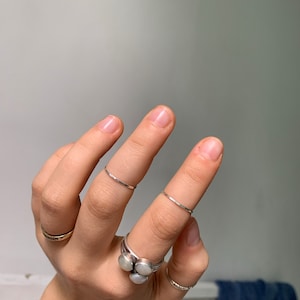 Sterling Silver Fidget Ring, Anxiety Ring, Spinner Ring, Fiddle Ring ...