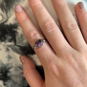 Adult Mood Ring, Wire Wrapped Ring, Boho Ring, Stainless Steel Ring - Etsy