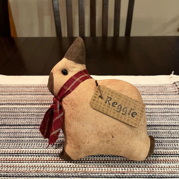 Primitive Little Netherland Dwarf Rabbit Bunny REGGIE Folk Art Tuck ...