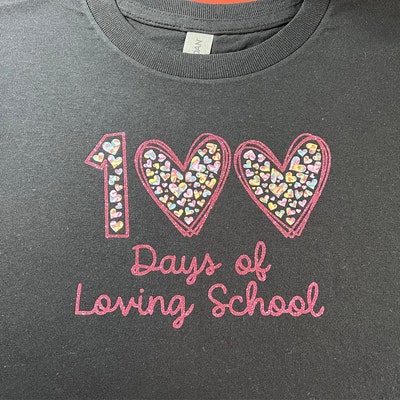 100 Days of School SVG, 100 Days of Loving School SVG, 100 Hearts SVG ...