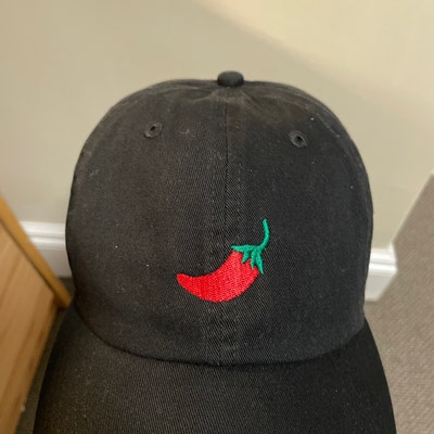 Red Chilli Pepper Baseball Cap Embroidered Cotton Adjustable Dad Hat - Etsy