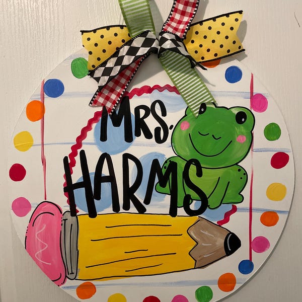 Teacher Classroom Door Hanger - Etsy