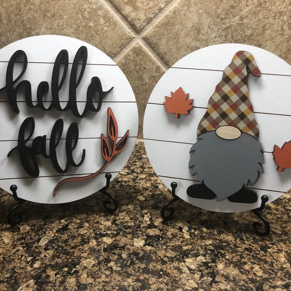 Hello Fall Tier Tray - Fall 3D Mini Signs - Pumpkin - Fall Decor ...