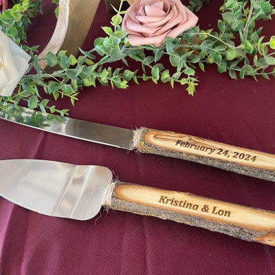 Wedding Knife. Wedding Cake Set. Personalized Knife. Cake Cutting Set ...