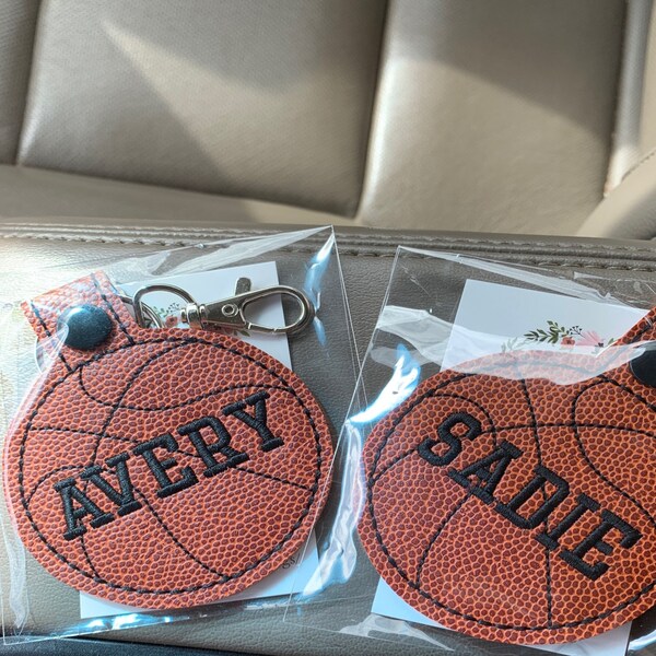 Personalized Basketball Keychain-small Basketball Leather-name Only ...