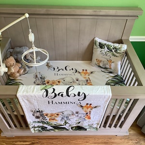 Safari Crib Bedding Set, Safari Nursery, Safari Animal Baby Bedding Set ...