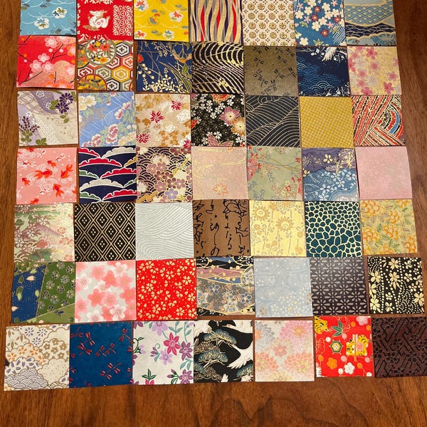 Origami yuzen Washi chiyogami silk Screen Paper craft Paper various ...