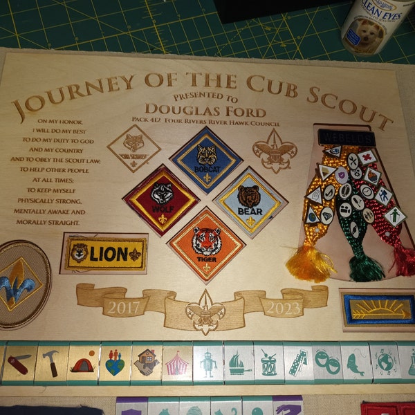 Honor the Achievement - Journey of the Cub Scout Plaque, 11x14 Wood ...