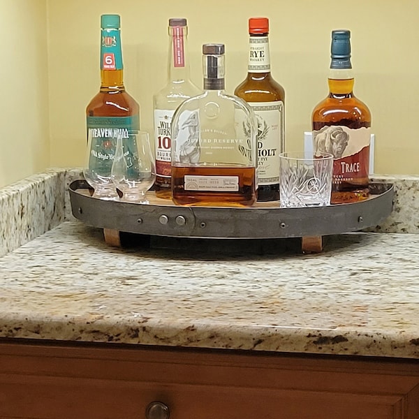 Bourbon Barrel Tray - Etsy