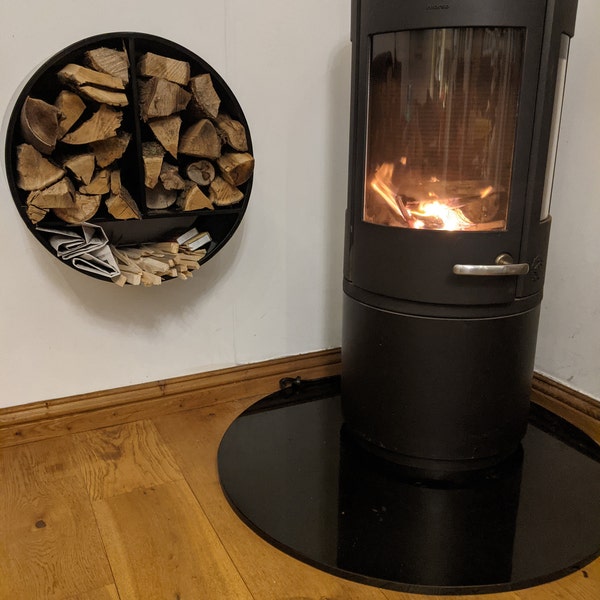 Log Store - Log Holder - Wall Mounted - Handcrafted - Kindling Store ...