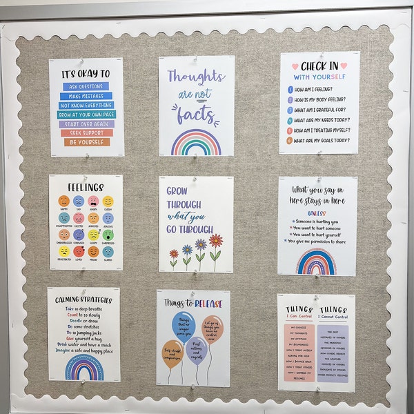 18 School Counseling Signs Posters Psychologist Office Decor Counselor ...