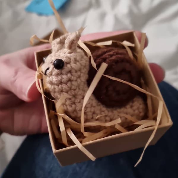 Snail in a Box Handmade Crochet Toy, Insect Lovers Gift, Birthday ...
