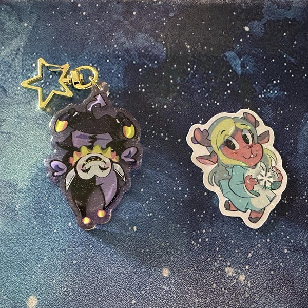 Jevil Deltarune Glitter Keychain - Acrylic Epoxy Charm 2.5in. - Etsy