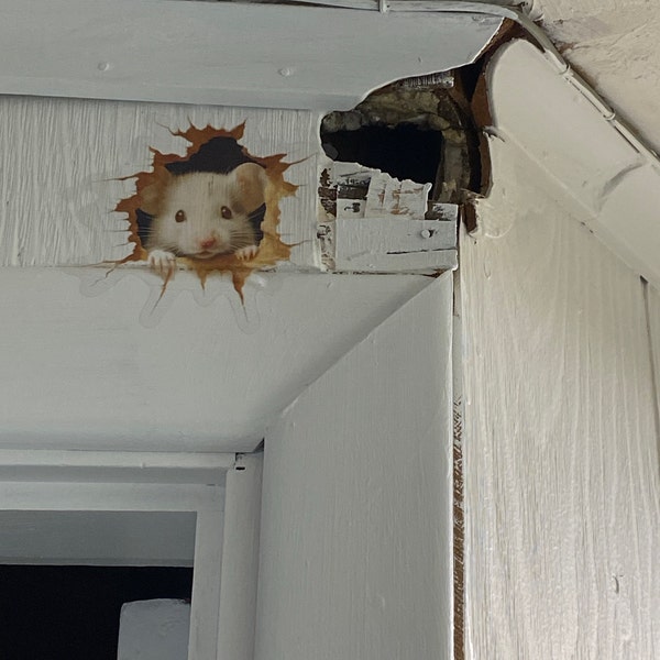 Mouse Sticker for Wall, Mouse Wall Decal, Mouse Vinyl Sticker, Nursery ...