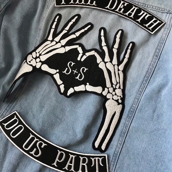 Custom Skeleton Hand Patch, Patch for Bridal Denim Jacket, Couple ...