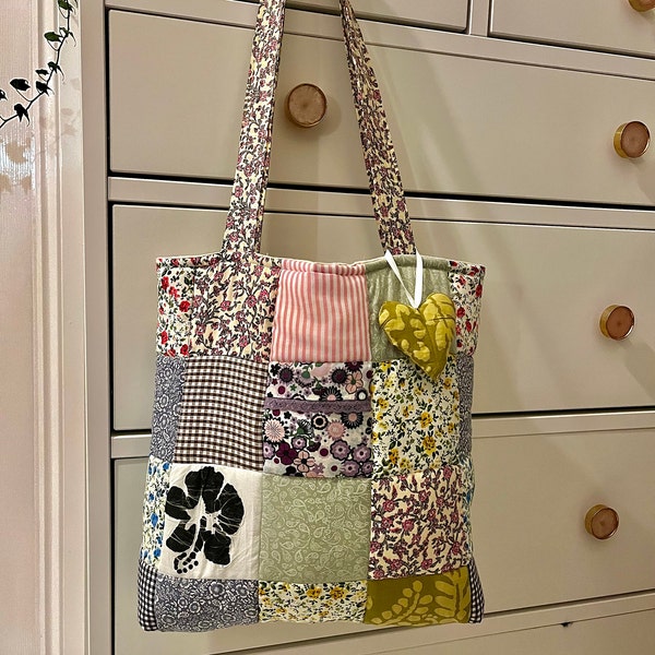 Patchwork Tote Quilted BAG PATTERN. PDF Instant Download - Etsy