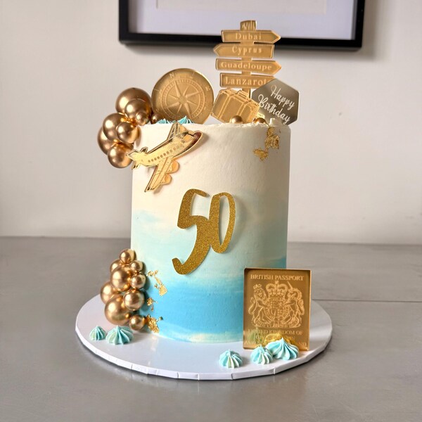 Mermaid Clam Shell Cake Topper - Personalised Name - Sea Theme Acrylic ...