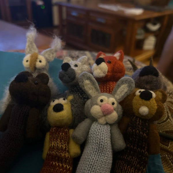 Finger Puppets the Little Round Bun /roule Wafer Wool"(kolobok) - Wool ...