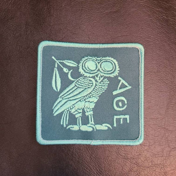 Athena Owl Patch - Ancient Greek Coin Embroidered Iron-on Patch - Etsy