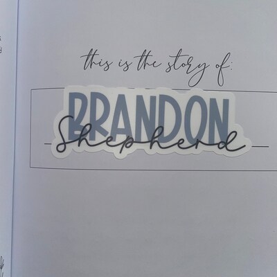 Custom Name Sticker Personalized First and Last Name Sticker ...