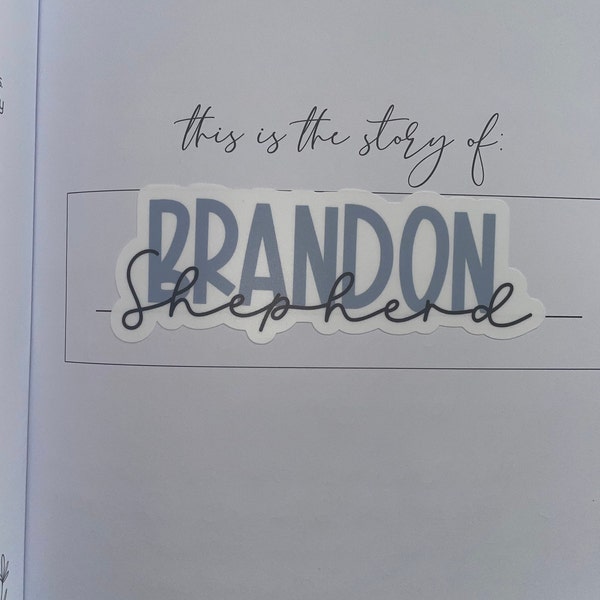 Custom Name Sticker | Personalized First and Last Name Sticker ...