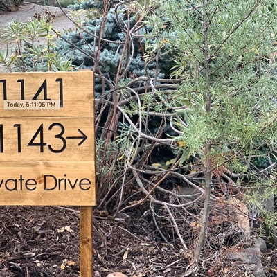 Multiple Address Stake Engraved Shared Driveway Personalized Sign ...