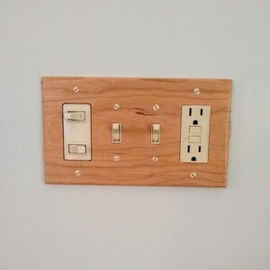 Stained Oak Wood Switch Plate Covers Jacobean Stained Oak | Etsy