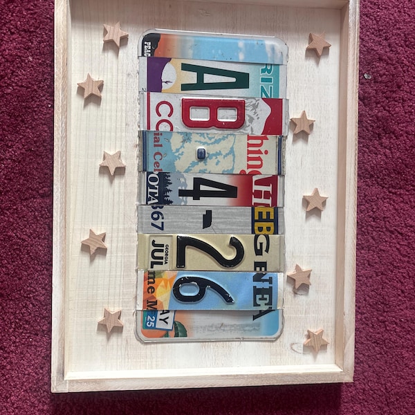 Worn & Faded Flat and Embossed License Plate Letters and Numbers to ...